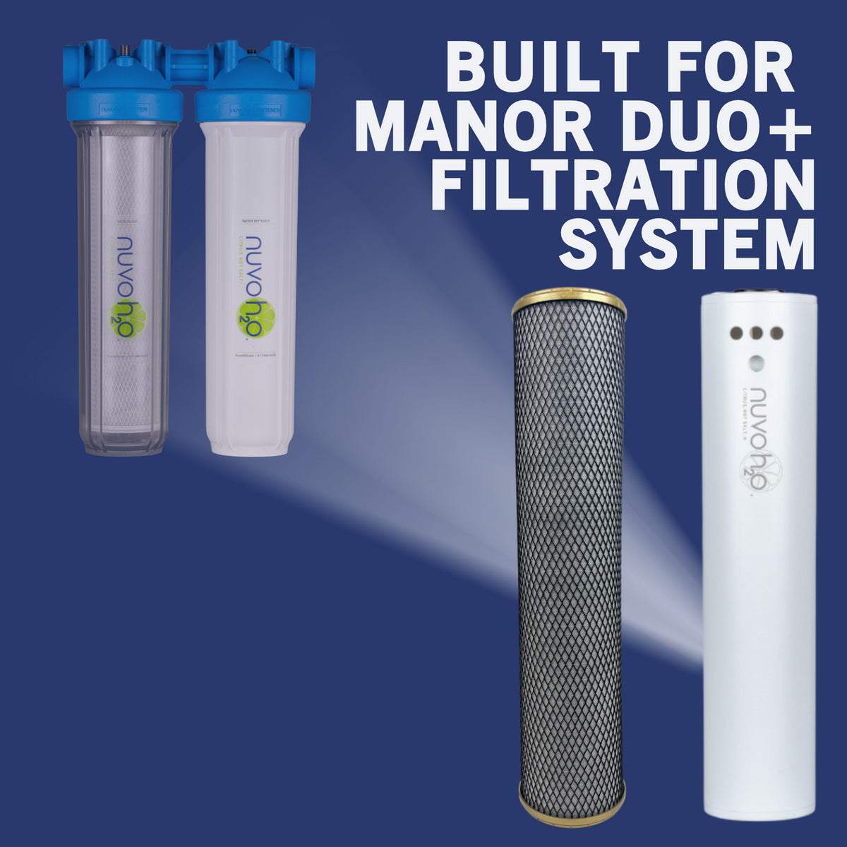 NuvoH2O Manor Duo Replacement Cartridge & Iron Filter | 50K Gal