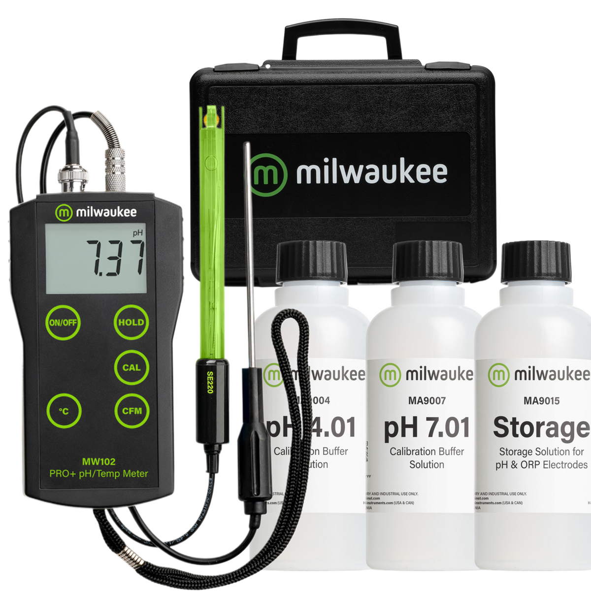 Milwaukee MW102 PRO+ 2-in-1 pH and Temperature Meter with ATC - ULTIMA