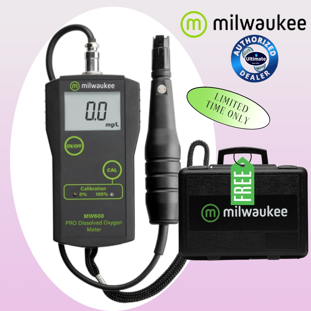 Milwaukee MW600 PRO Dissolved Oxygen Meter with Hard Carrying Case-Bun