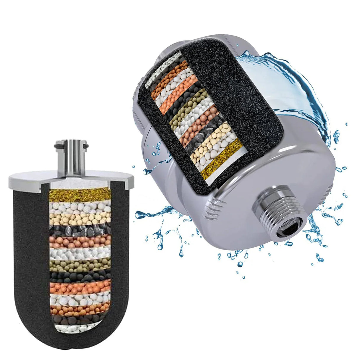 Carbon Block Technology, Microplastic Free 15 Stage Filtration 2 Pack