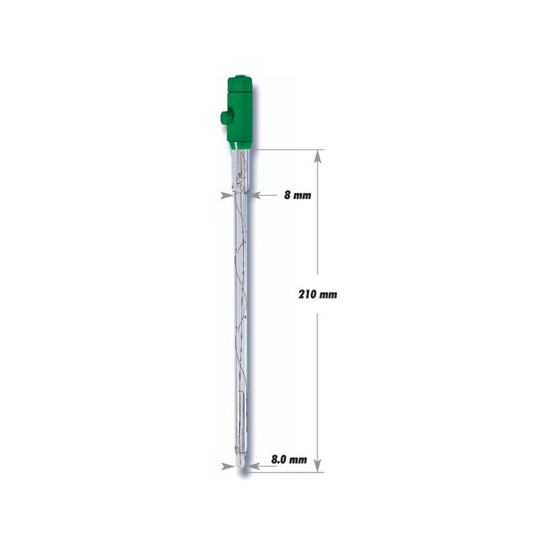 HI1331B Flask pH Electrode | Hanna Refillable Small Bulb Lab Probe BNC