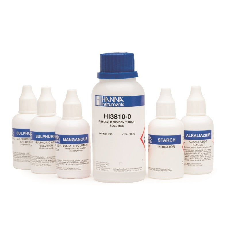 Hanna HI3810-100 Dissolved Oxygen Test Kit Reagents - 100 Tests